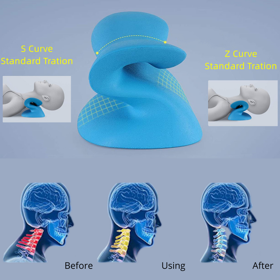 Cervical Traction Pillow, Neck Posture Corrector, Neck Support Pillow ...